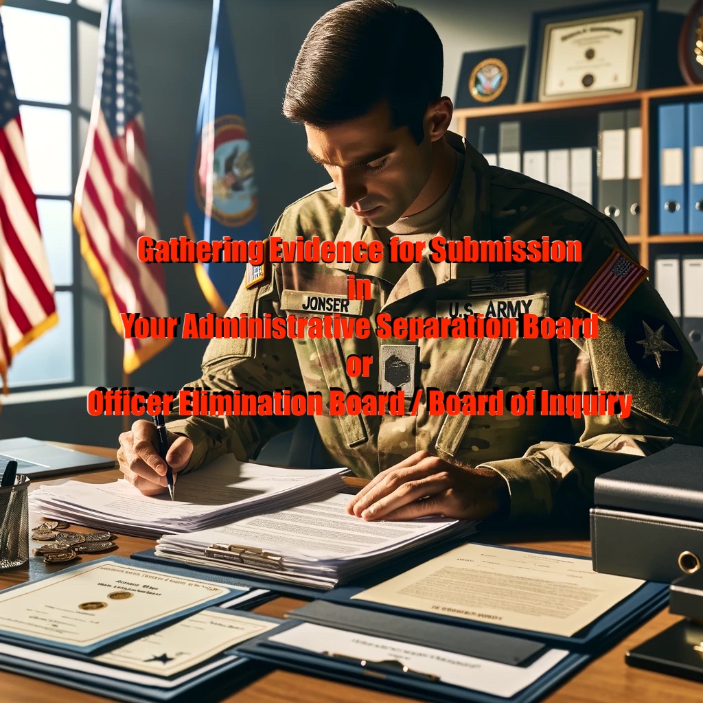 Gathering Evidence for Submission in Your Administrative Separation ...