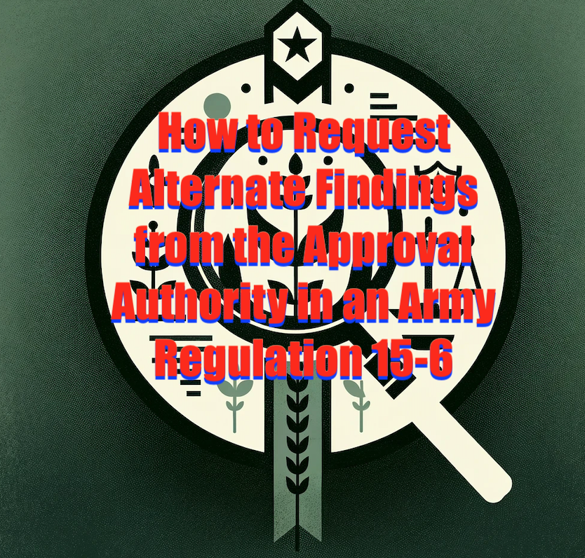 How to Request Alternate Findings from the Approval Authority in an ...